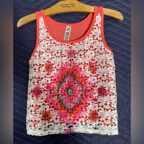 Beautees | Shirts & Tops | Girls Beautees Graphic Knit Sleeveless Crop ...